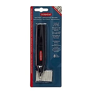Derwent Battery Operated Eraser, Artist Tool, Drawing, Art Supplies (2301931) , Black