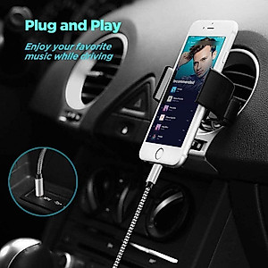 Aux Cord for iPhone,iPhone Aux Cord for Car,[Apple MFi Certified] Lightning to 3.5mm Aux Audio Nylon Braided Cable for iPhone14/13/12/11/XS/XR/X 8 7 6/iPad to Car/Home Stereo,Speaker,Headphone-3.3FT