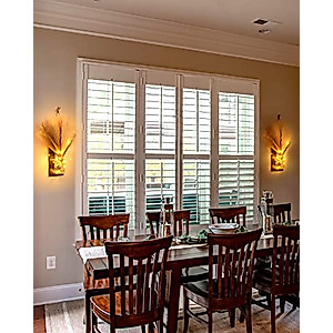 Mason Jar Wall Decor with LED Lights, JACKYLED Rustic Mason Jar Sconces with 12 PCS Faux Pampas Grass, Wall Art Decor for Boho Home Decor, Farmhouse, Bedroom, Kitchen, Living Room Hallway Decorative