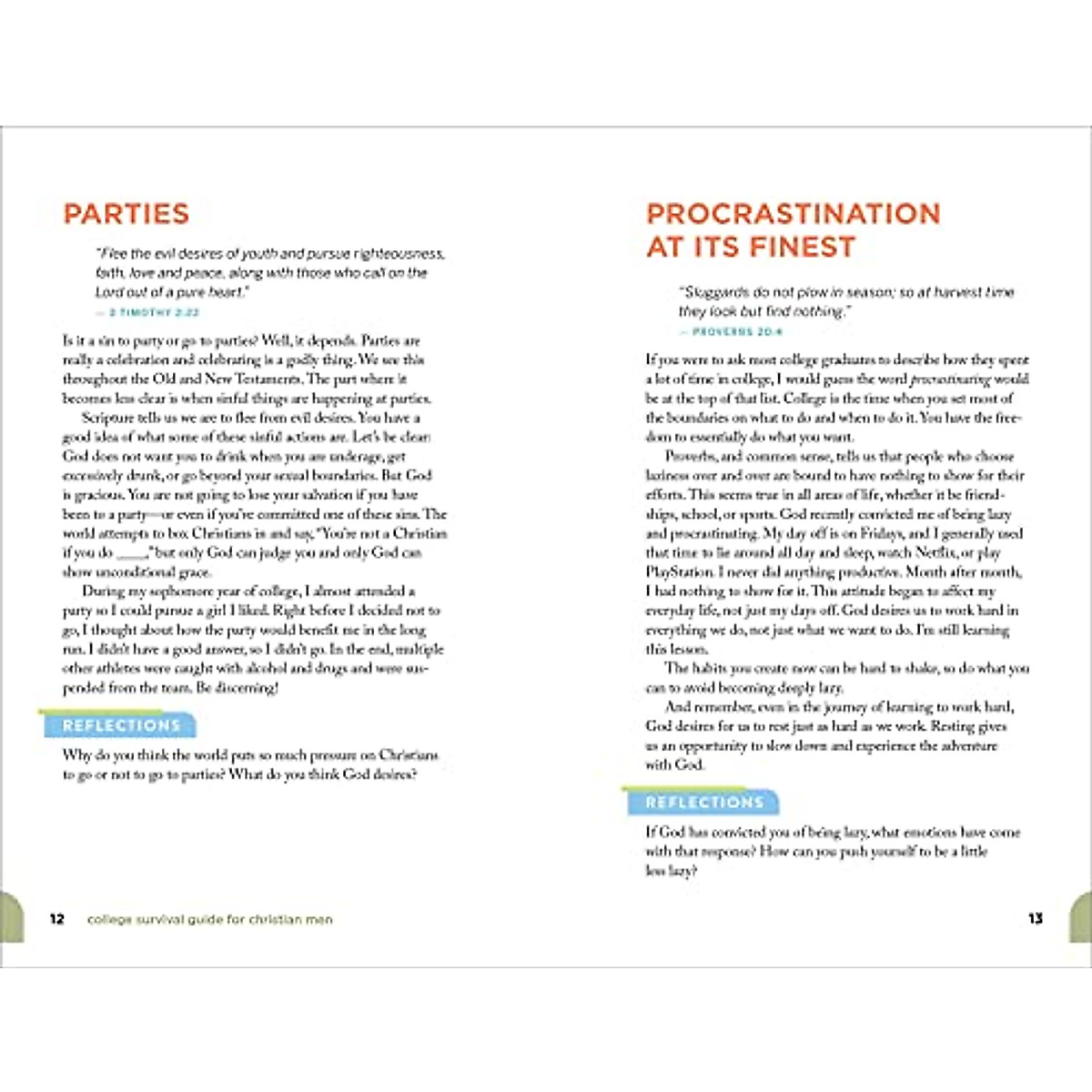 The College Survival Guide for Christian Men: 5-Minute Devotions for Strength, Reflection, and Calm