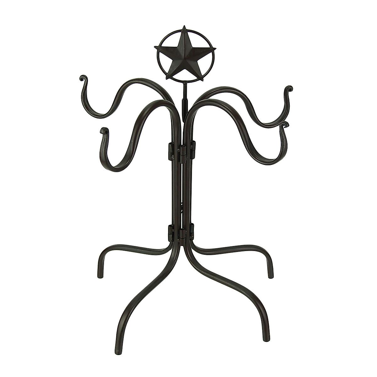 DE LEON Rustic Brown Western Star Coffee Mug Stand