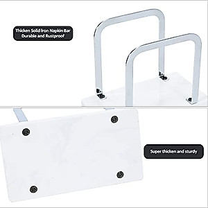 Winmien Napkin Holder, Paper Towel Dispenser with Marble Base for Kitchen Countertops.（Chrome）