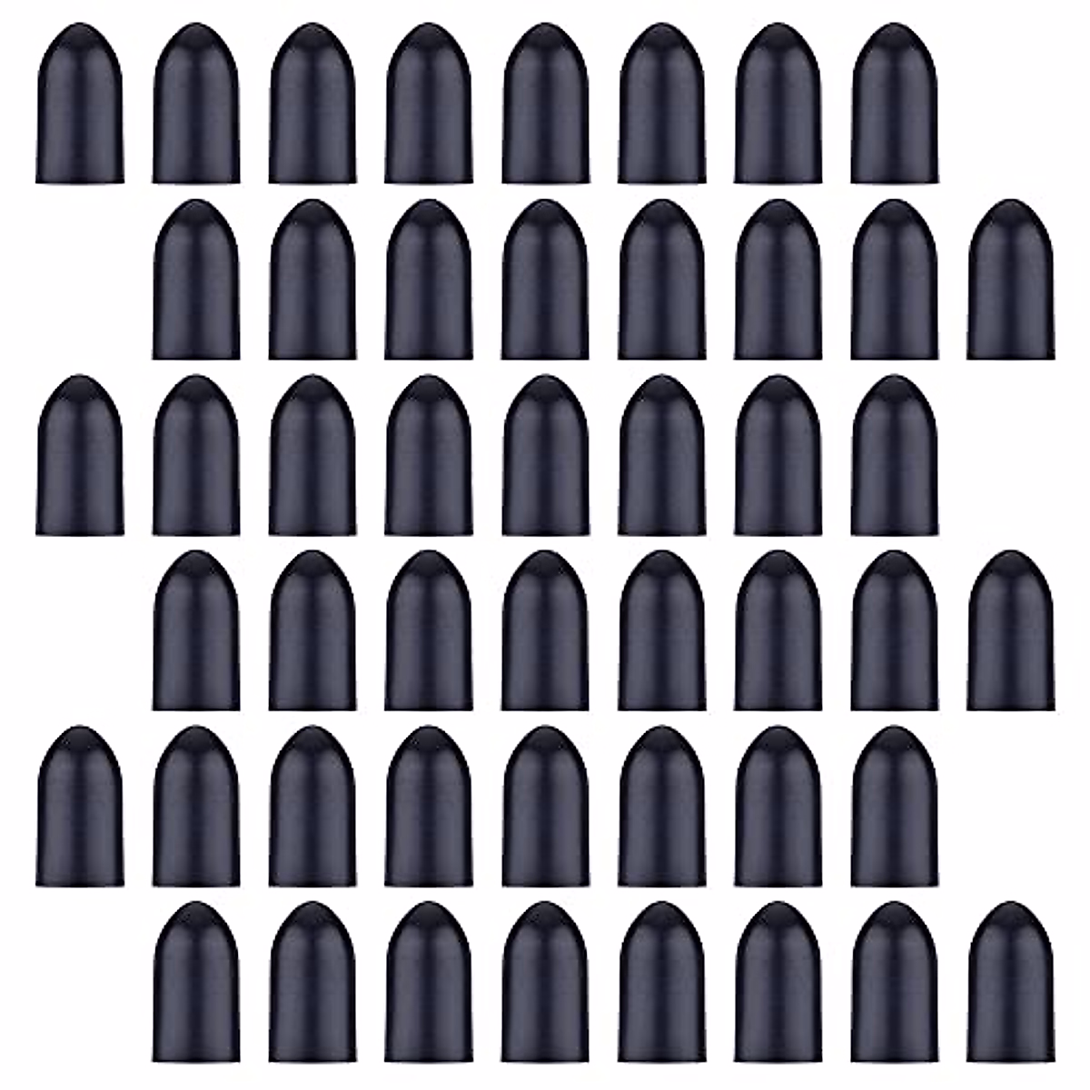 eBoot Black Pourer Cap Rubber Liquor Bottle Pour Dispenser Spout Dust Covers, 48 Pack