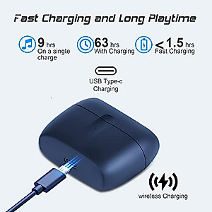 Hadisala Wireless Earbuds, Bluetooth 5.0 Headphones True Wireless Stereo Headset with Charging Case, Touch Control & Built-in Mic, High-Fidelity Sound 35 Hours Playback for iPhone Android and More