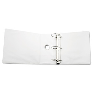 Universal UNV30756 Deluxe Easy-to-Open 5 in. Capacity 11 in. x 8.5 in. (3) D-Ring View Binder - White