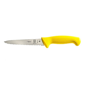 Mercer Culinary Millennia Color Handle Cutlery 6" Utility Knife (Wavy Edge) Yellow