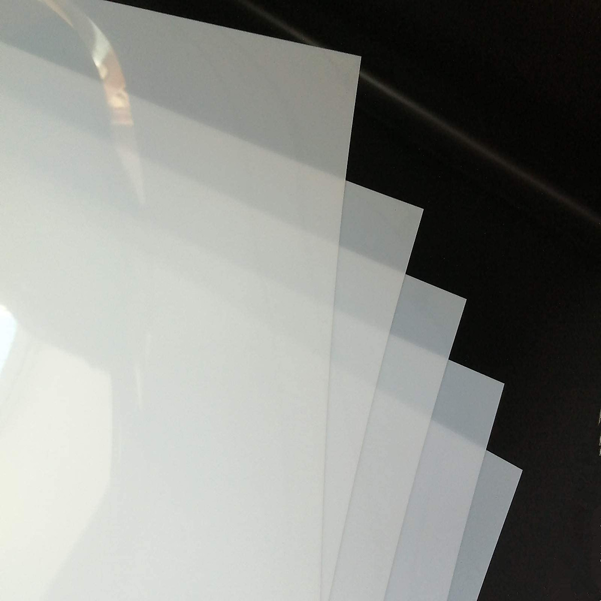 BANLTRE 10 Sheets 10 mil Mylar Sheet 12 x 12 inch Milky Translucent PET Blank Stencil Making Sheet for Cricut, Laser Cutting, Gyro-Cut Tool Template Material (10 mil)