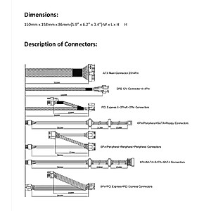 Apevia ATX-SN1050W Signature 1050W 80+ Bronze Certified Active PFC ATX Modular Gaming Power Supply