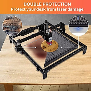 Honeycomb Laser Bed 400mm x 400mm, Laser Honeycomb Bed for Laser Cutter, Honeycomb Laser Bed Kit, Laser Engraver Honeycomb Bed with Aluminum Plate for Table-Protecting,Smooth Edge (15.7x15.7x0.86in)