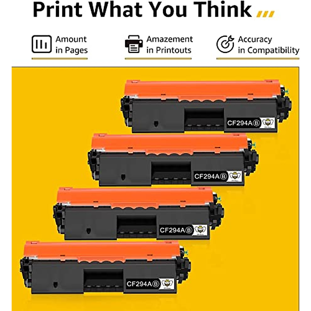 CMYBabee Compatible Toner Cartridge Replacement for HP 94A CF294A Black Toner Cartridge for HP M118dw, MFP M148dw M148fdw M149fdw M148 M118 M149 Toner Ink Printer (Black, 4-Pack)