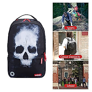 UNIKER Travel Laptop Backpack,Graffiti Backpack for Work,Men Backpack Black,Designer Laptop Backpack for 15.6 Inch,College Backpack Call of Duty Gamers