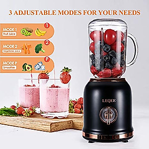 Smoothie Bullet Blender with 6 Sharp Blades, Personal Mini Blender for Shakes and Smoothies with 3 Adjustable Speeds, Blender for Kitchen with blending and grinding, BPA-free 3 Travel Cup & 27oz Mason Cup