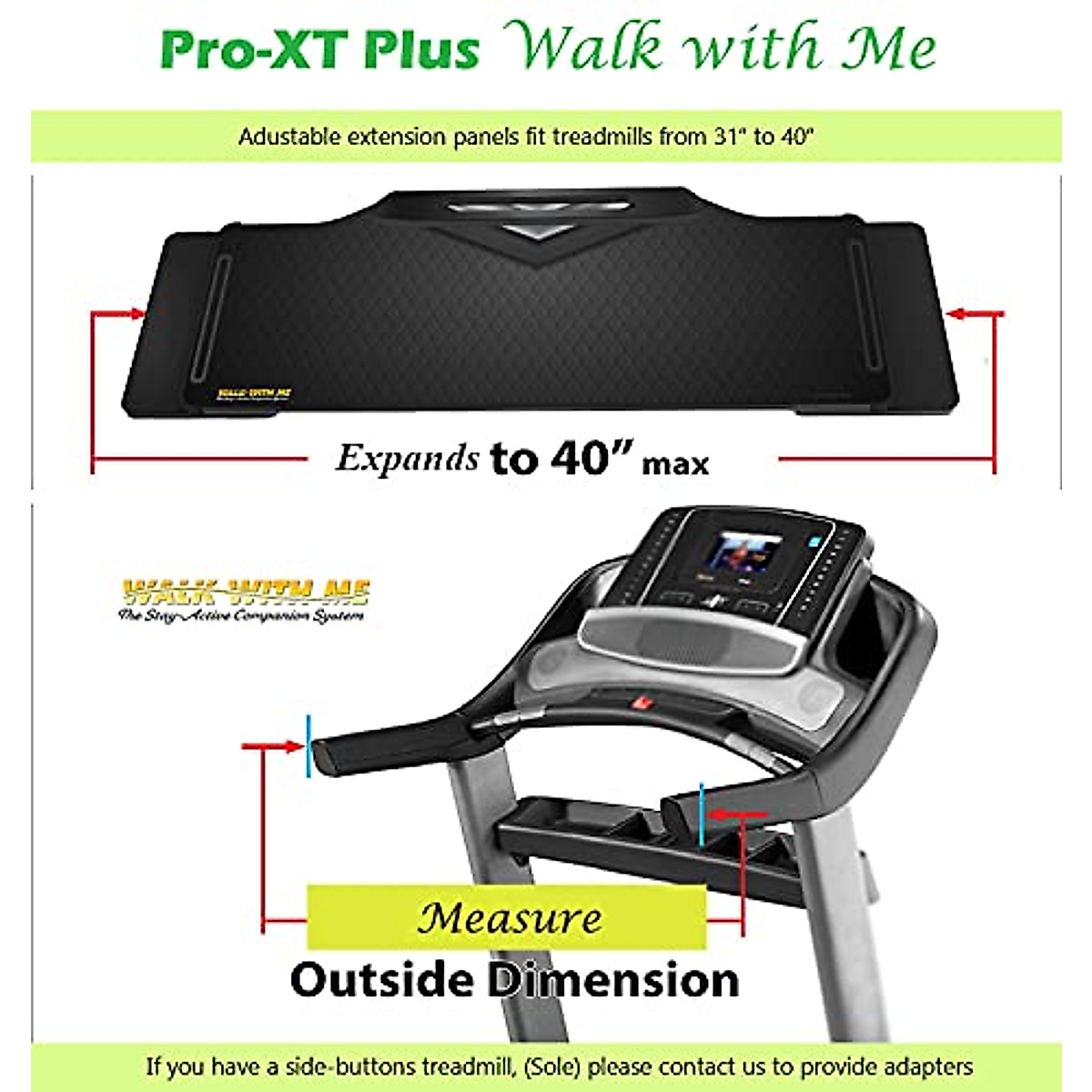 DigitalArts.ws Pro-XT Plus - Walk with Me (Diamond Grey) Expandable Treadmill Desk Attachment