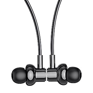 Wireless Bluetooth Headphones with TF Card Slot, 100H Playtime Neckband Bluetooth Earphones Wireless Earbuds, Running Wireless Earbuds Bluetooth for Sports, Home Office, Video Conference (black)