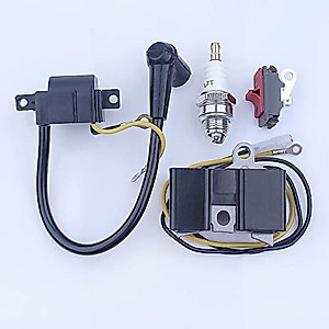 Mtanlo Ignition Coil Module Kit for Husqvarna 266XP 266SE 51 55 61 66 162 266 Jonsered 630 670 Chainsaw 501546201 501517201 501516201 501617201