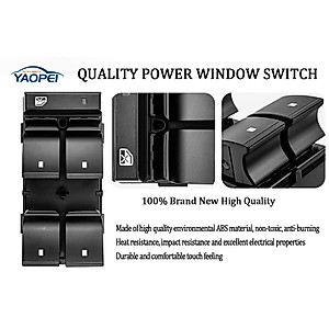 Driver Side Master Power Window Switch for 2007-2013 Chevrolet Chevy Silverado GMC Sierra Traverse HHR 1500 2500HD 3500HD Yukon Buick 25789692 20945129 D1954F129 D1954F