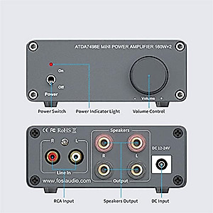TBGFPO Tda7498e 2 Channel Sound Power Amplifier Audio Receiver Mini HiFi Amp Home Theater Speakers 160w X 2 Amplificador