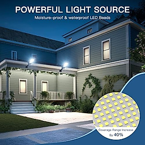 WYWNA Solar Outdoor Lights Motion Sensor - 150W LED Solar Street Lights Outdoor Waterproof Dusk to Dawn Solar Powered Security Lighting for Shed Yard Pathway Path Gutter Patio Fence (4 Pack)
