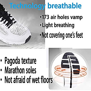 Waldeal Women's Trail Running Shoes - Lightweight Breathable Athletic Sneakers for Outdoor Hiking-8.5 White/Black