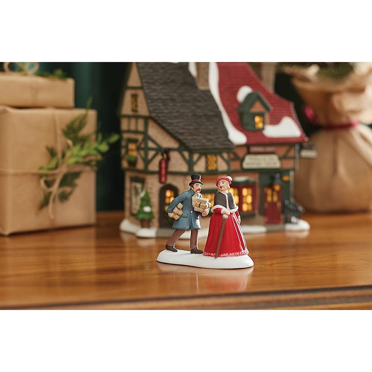 Department 56 Christmas Carol Village Last Minute Holiday Shopping Figurine