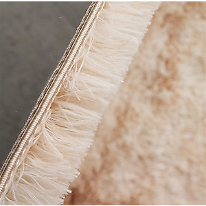 Lifup Round Fluffy Soft Area Rug, Tie Dye Plush Shaggy Circular Carpet for Living Room Bedroom Home Décor Orange 6.6 Feet