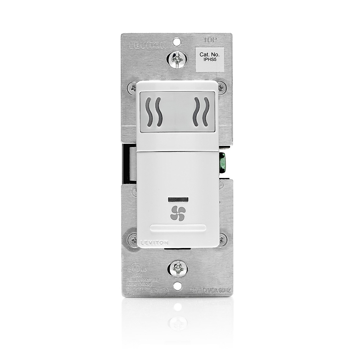 Leviton IPHS5-1LW Decora In-Wall Humidity Sensor & Fan Control , 3A, Single Pole, White