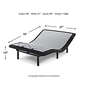 Signature Design by Ashley Adjustable Power Mattress Massage Base with Remote Control, Twin XL (2 Required)