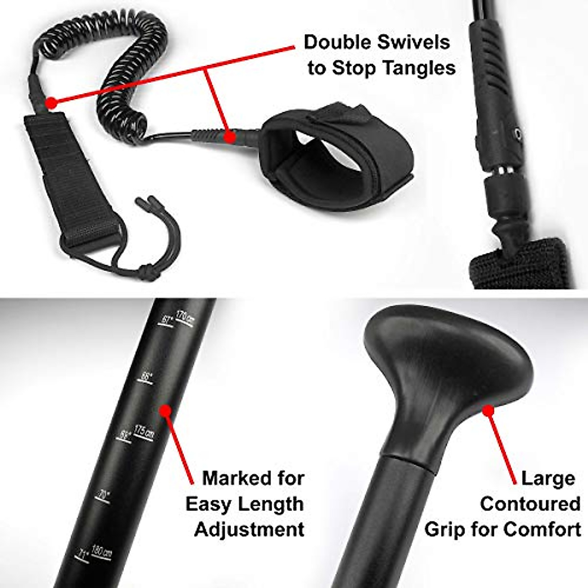 Seachoice Inflatable Stand-Up Paddle Board Kit, Includes Dual-Action Pump w/ Pressure Gauge, Ankle Leash & Carry Bag