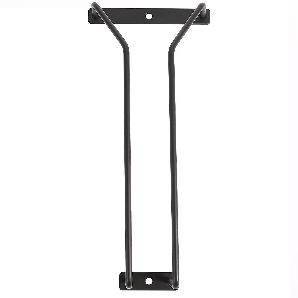 Dianoo 2pcs Wine Glass Rack Under Cabinet Black, Metal Wine Glass Holder, Stemware Rack Under Shelf, Wine Glasses Storage Hanger, 24.5cm