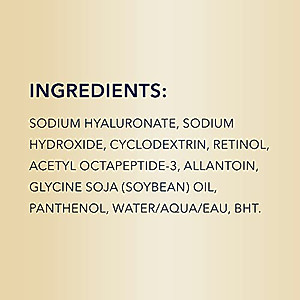 RoC Retinol Correxion Deep Wrinkle Non-Invasive Targeted Patches with Hyaluronic Acid + Firming Peptides for Forehead and Between Eyes, 3 Pouches of 2 Patches Each + 1 Packette of Eye Cream