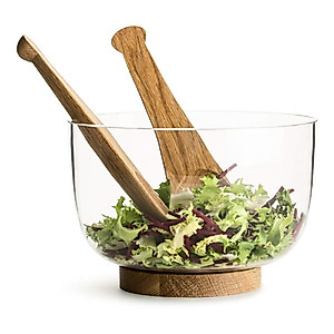 Sagaform Nature Collection Oak Salad Servers, 9.5-Inch, Wood