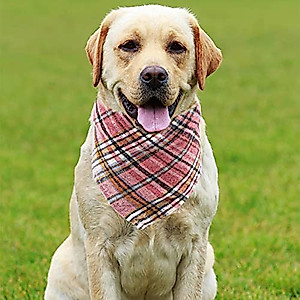 JpGdn 100Pcs/Pack Small Dog Bandana Bulk 24.4*17.3in Pet Bandanas Pack Kerchief Washable Triangle Bibs Head Scarves Scarfs Random Pattern for Boys and Girls Medium Cat Doggy Puppies Grooming Costume