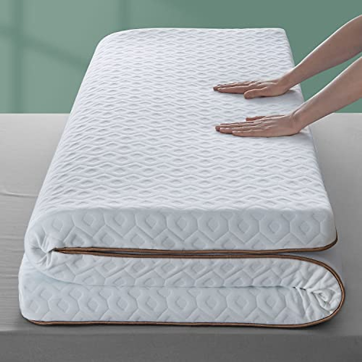 BedStory Memory Foam Mattress Topper Full - 4 Inch Gel Infused Bed Toppers - High Density Foam and Premium Soft Cover, CertiPUR-US Certified