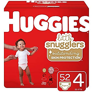 Huggies Little Snugglers Baby Diapers, Size 4, 52 Ct