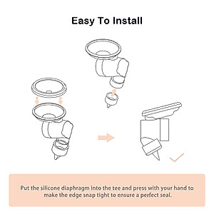 S9/S10/S12 Wearable Breast Pump Accessories, 2 Duckbill Valve&2 Silicone Ring&2 Diaphragm Compatible with Momcozy Duckbill Valve and Silicone Diaphragm Accessories (6 Pieces Set)