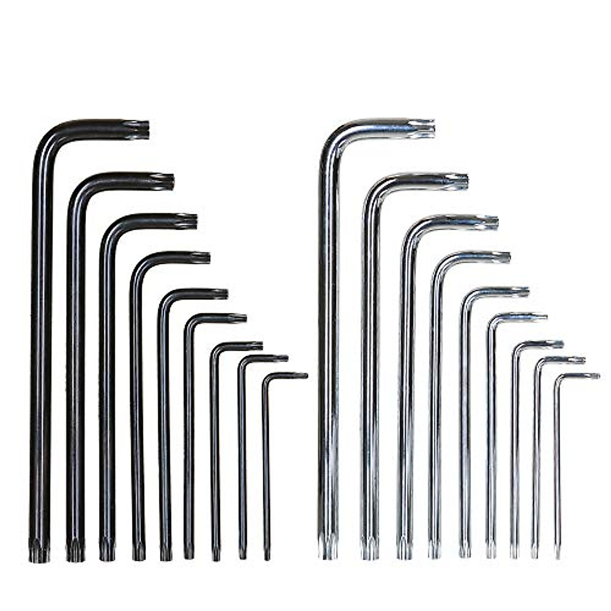 Owl Tools Torx Wrench and Security Bit Wrench Set (18 Wrenches) 9 Standard Torx Star Wrenches and 9 Security Tamper Proof Torx Wrenches