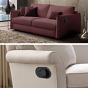 APACALI Recliner Pull Cable Replacement Set of 4, Universal Black Sofa Couch Recliner Release Cables with Plastic Pull Handle fits Most Recliner Brands, Hook Exposed Cable Length (4.75")