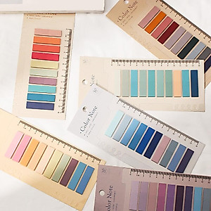 Potanro Sticky Tabs 1200 Pcs Sticky Book Tabs Colorful Annotation Tabs, Writable Transparent Sticky Notes Page Sticky Notes for School Supplies and Office Supplies (6 Sheets)