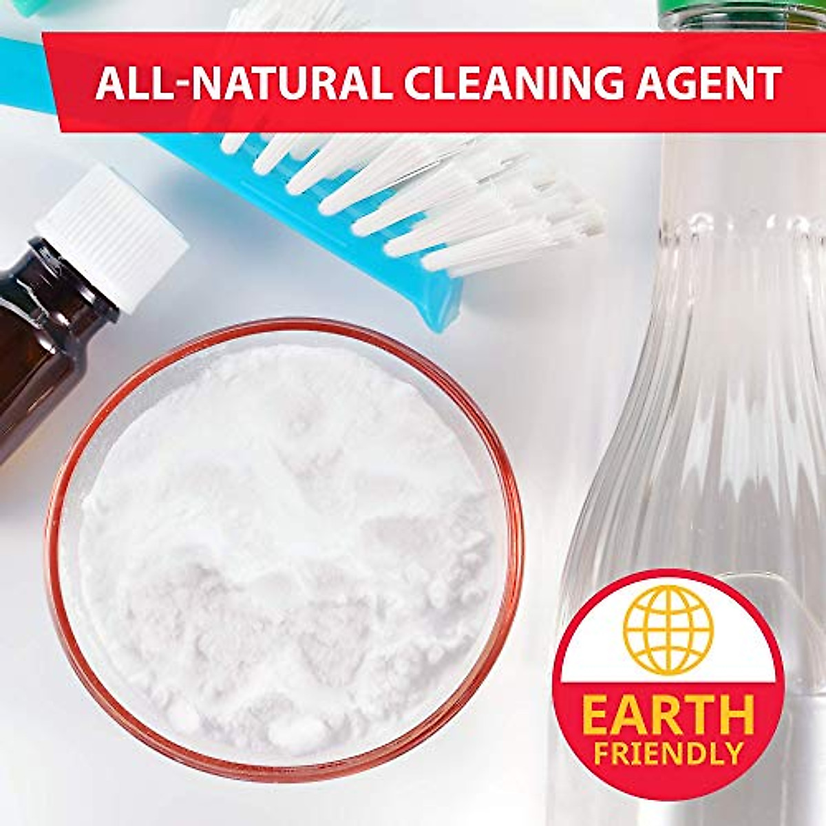 Roots Circle Baking Soda | Bulk Pack 1 [35.2oz] Airtight Container | Gluten-Free All-Purpose Sodium Bicarbonate for Cooking & Baking|All-Natural Cleaning Agent & Deodorizer for Fridge, Carpet, Laundry
