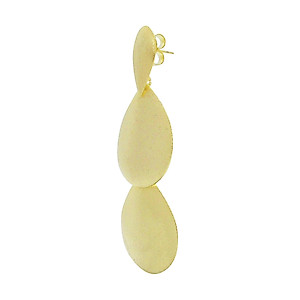 Sheila Fajl Melinda Triple Teardrop Statement Earrings in Gold Plated