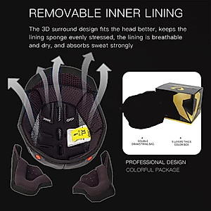 Bluetooth Modular Motorcycle Helmet DOT Approved Flip Up Full Face Integrated Anti-Fog Double Visor Helmet Street Bike Helmet Built-in Dual Speaker with Microphone for Adults Men and Women (Color : A