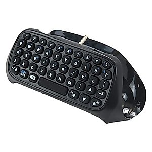ChatPad Keyboard for Sony PS4 PS4 Pro PS4 Slim Controllers Black by GRABOTE