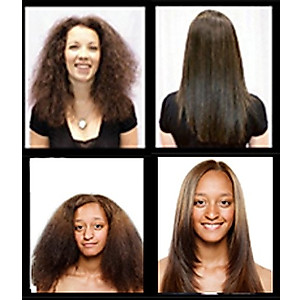 Moroccan Keratin Most Effective Brazilian Keratin Hair Treatment Straightening Complex Blowout Smoothing Natural Organic Results Salon Formula Clarifying Shampoo and Applicator Brush