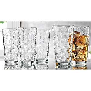 Home Essentials & Beyond Drinking Glasses [set of 10] Highball Glass Cups 17oz Premium Cooler Glassware – Ideal for Water, Juice, Cocktails, Iced Tea.