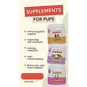 Pupford Calming Supplement for Puppies and Adult Dogs, Made in The USA, Vet Approved, No Artificial Flavors, String Cheese, Net Wt. 4.2 oz (120g)