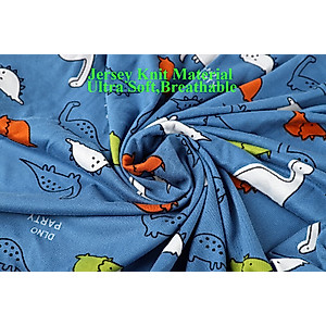 Dinosaur Fitted Crib Sheet Set 2 Pack Jersey Knit Ultra Soft Stretchy Toddler Bed Mattress Sheets for Baby Boy Elephant Giraffe Frogs by Knlpruhk