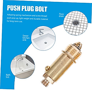 DOITOOL 4 pcs Up Drain Replacement for Bathroom Kitchen Sink Push Spring Mechanism Bolt Waste Stopper Strainer for Control