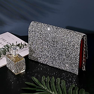 Locacrystal Bling Rhinestone Sticker DIY Home Decor Stickers Self-Adhesive Crystal Sheet Stickers for Cars & Crafts Decoration(Silver,9.4" x 15.8")