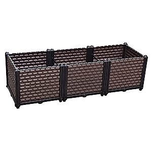 tonchean Deepened Raised Garden Beds Kit Raised Planter Bed Raised Plant Containers Plastic Planter Grow Box for Fresh Vegetables, Herbs, Flowers & Succulents, Deepened.47.24 x 15.75 x 14.17 Inch
