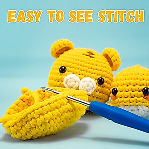 6x60g Yarn for Crocheting and Knitting; 6x66M Cotton Yarn for Crocheting and Knitting with Easy-to-See Stitches; Worsted-Weight Medium #4;Cotton-Nylon Blend Yarn for Beginners Crochet Kit Making